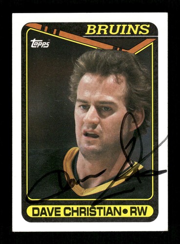 Dave Christian Autographed 1990-91 Topps Card #263 Boston Bruins | eBay