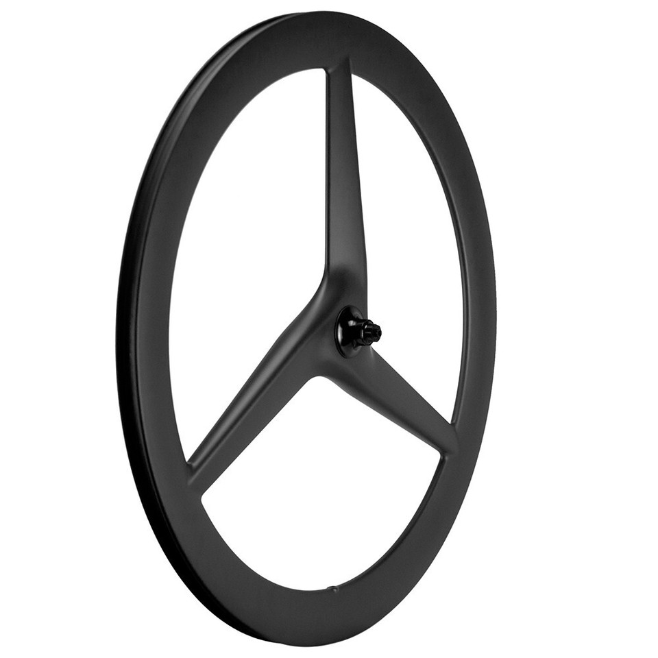 700C Carbon 3 Spoke Wheel Tubeless Road Tri Spoke 55mm Tri Spoke Wheels ...