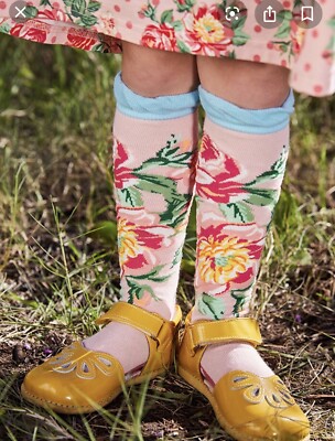 NEW Matilda Jane Girls Skip to my Lou SOCKS Medium pink floral Sock New ...