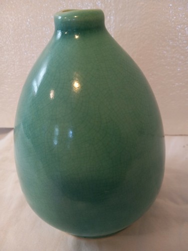 Nimy Pottery Vase Fabrication Belge Belgium Turquoise Blue | eBay