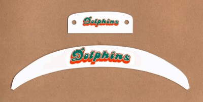 NOS Miami Dolphins Throwback Team Name Bumper Decals for Riddell Speed ...