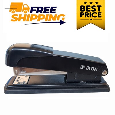 IKON Stapler Metal Black Half Strip No 26/6 and 24/6 School Office Tool ...