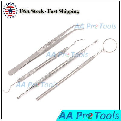 Dental Examination Kit 4pcs Probe Set Hygiene Examination Cleaning ...