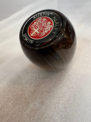 Austin Healey Sprite WOOD GEAR KNOB WITH Ahs LOGO *NEW* Black/red | eBay UK