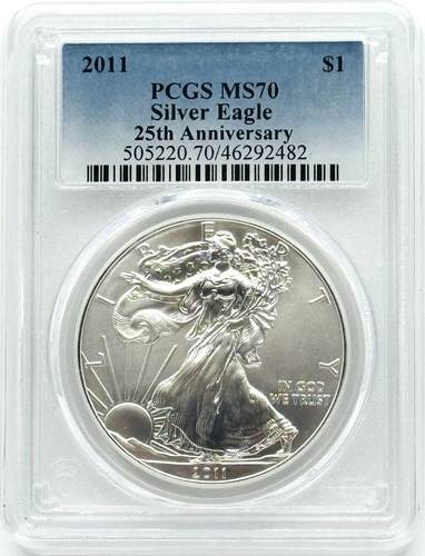 2011 SILVER EAGLE *25th Anniversary* PCGS MS70 | eBay