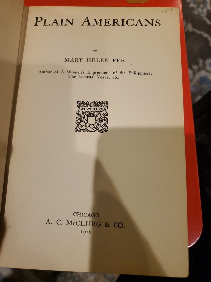 Plain Americans By Mary Helen Fee | eBay