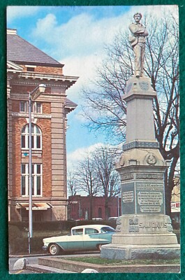 1960 Chrome Postcard Sam Davis Statue Confederate Pulaski Tennessee CSA ...