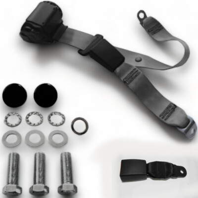 Three-Point Automatic Safety Belt 12cm Tab Gray for US Cars | eBay