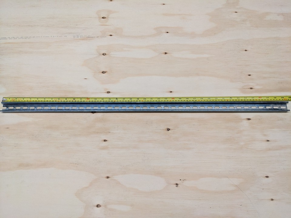 DIN Rail Slotted Steel RoHS 12 24 36 Inches Long 35mm 7.5 15mm TS35 ...