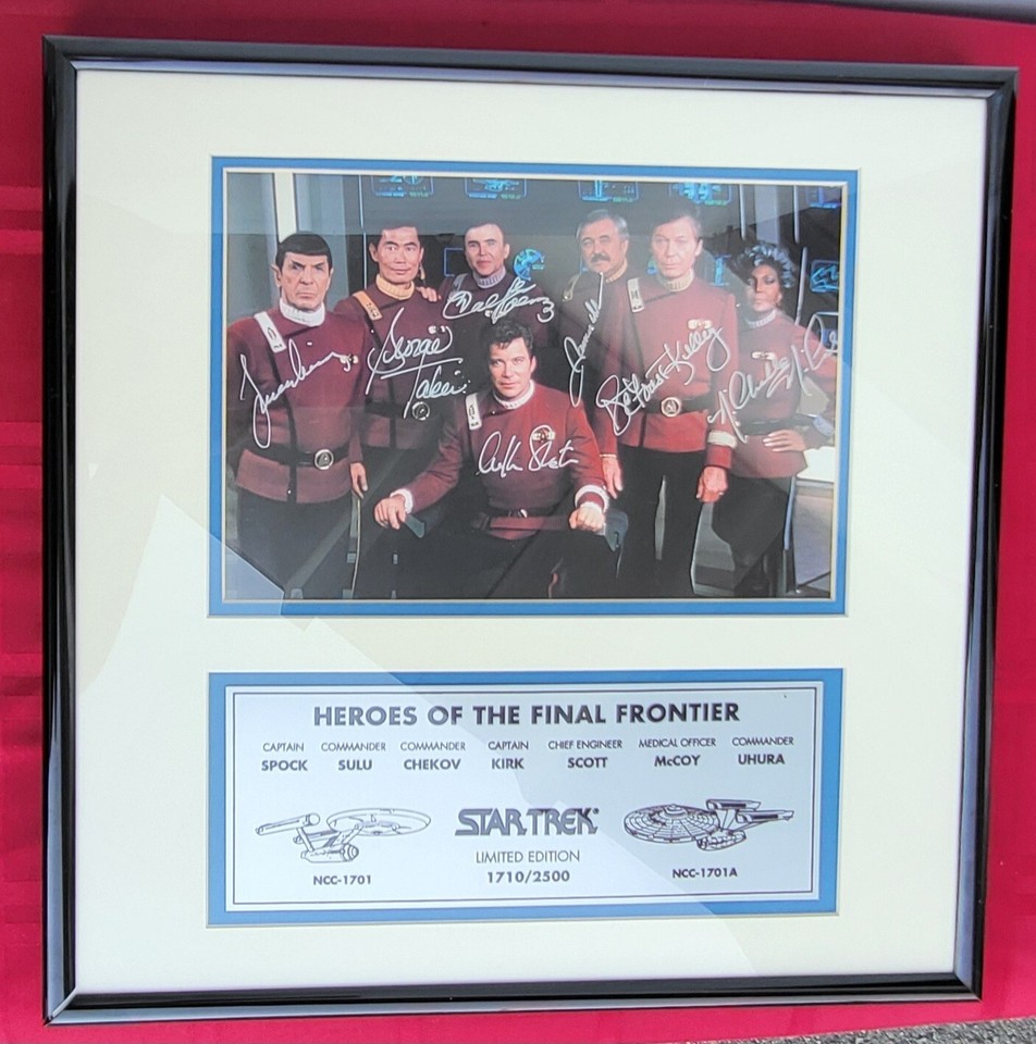 Framed Limited Edition Star Trek Original Cast (7) Signed Autograph ...