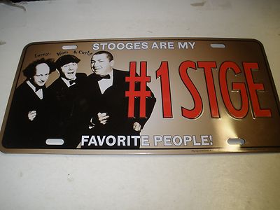 NEW The Three Stooges metal License Plate Collector Series #1STGE | eBay