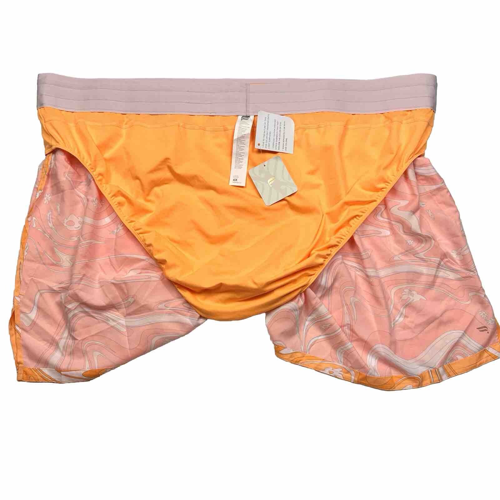 Fabletics Run Shorts Women 4X Breathe Mid-Rise Orange | eBay