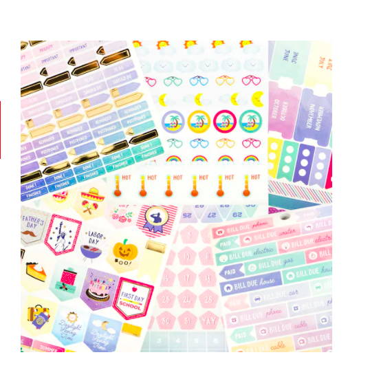 Recollections Calendar Sticker Book Planner Scrapbooking 1468 Stickers ...
