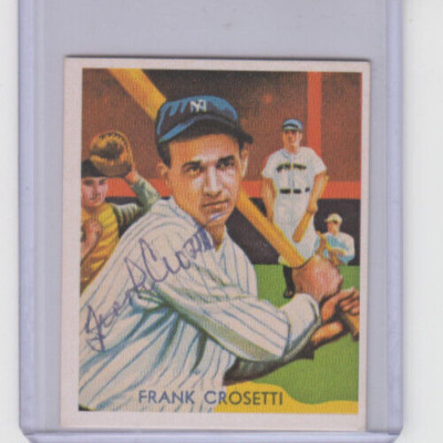 1934 FRANK CROSETTI Signed / Autographed Diamond Stars Reprint Card ...
