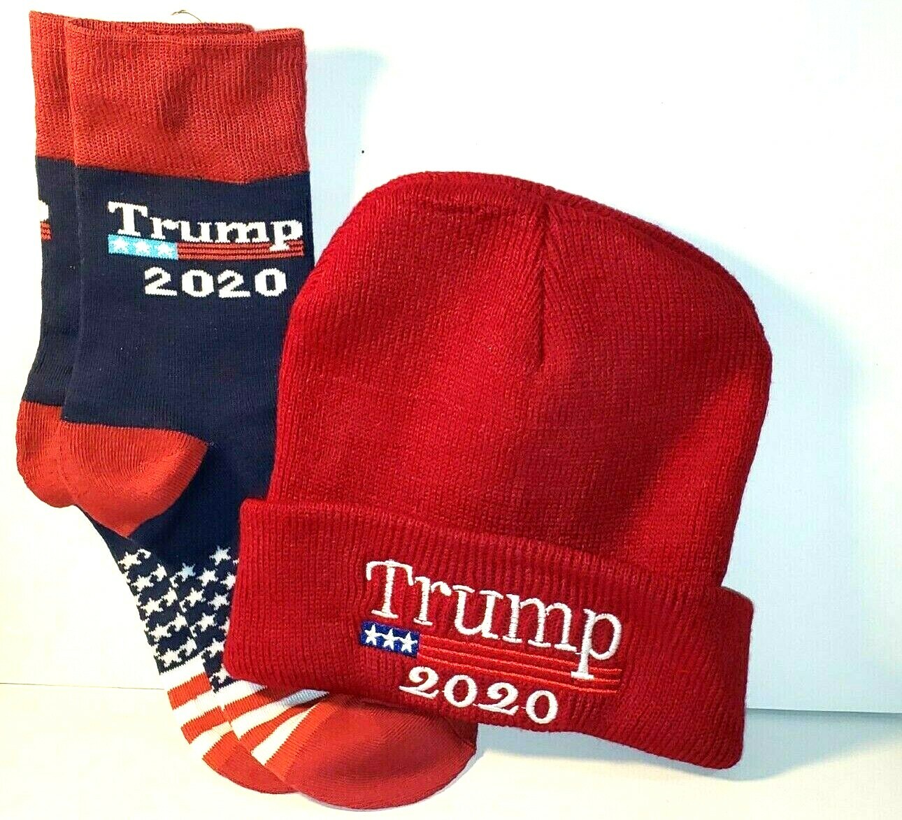 MAGA Trump 2020 Winter 1 Pair Socks 1 Knit Beanie Warm Hat 2020 Gift ...