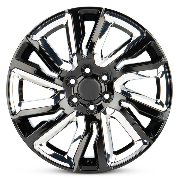 New 22in Wheel for Dodge Ram 1500 19-21 Black With Chrome Inserts ...