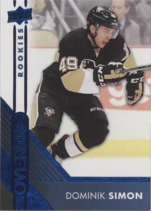 2016-17 Upper Deck Overtime - Rookies Dominik Simon #106 Blue Foil (RC ...