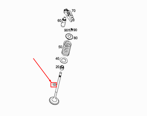 MERCEDES-BENZ CLS C257 Engine Exhaust Valve A2560501300 NEW GENUINE | eBay