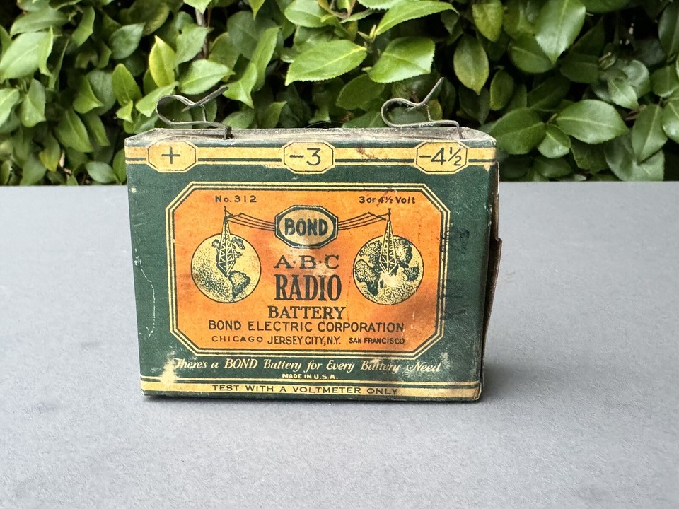 Vintage 1920s Bond A-B-C Radio Battery | eBay