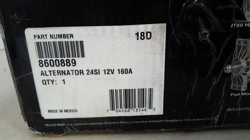 Delco Remy 8600889 Alternator 24SI 12V 160A | eBay
