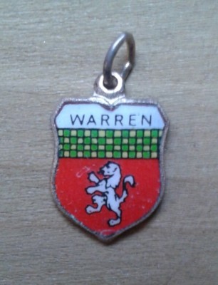 Warren Coat of Arms / Family Crest Silver Plated Enamel Charm | eBay