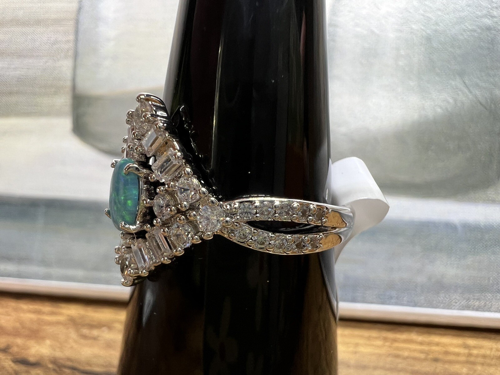 Ring Bomb Party RBP5462 This Love I Found aquamarine fire Opal Size 9 ...