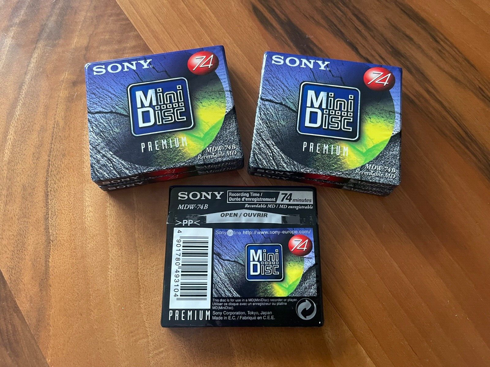 Sony - MD Minidisc MDW - 5 Pack Sealed - Mini Disc MD 74 min | eBay