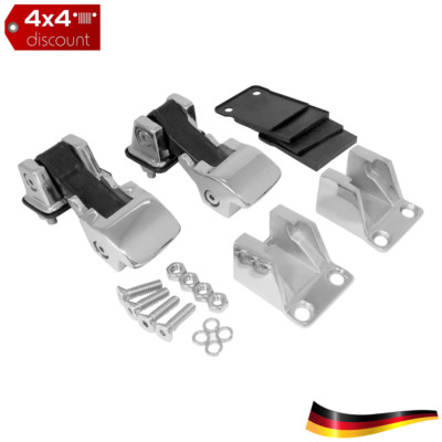 Kit d'attrape-capot Capuche Inox et caoutchouc Jeep Wrangler YJ 1987/ ...