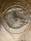 KIG Indonesia 3 Section Glass Divided Nut Fruit Pattern Serving Dish ...