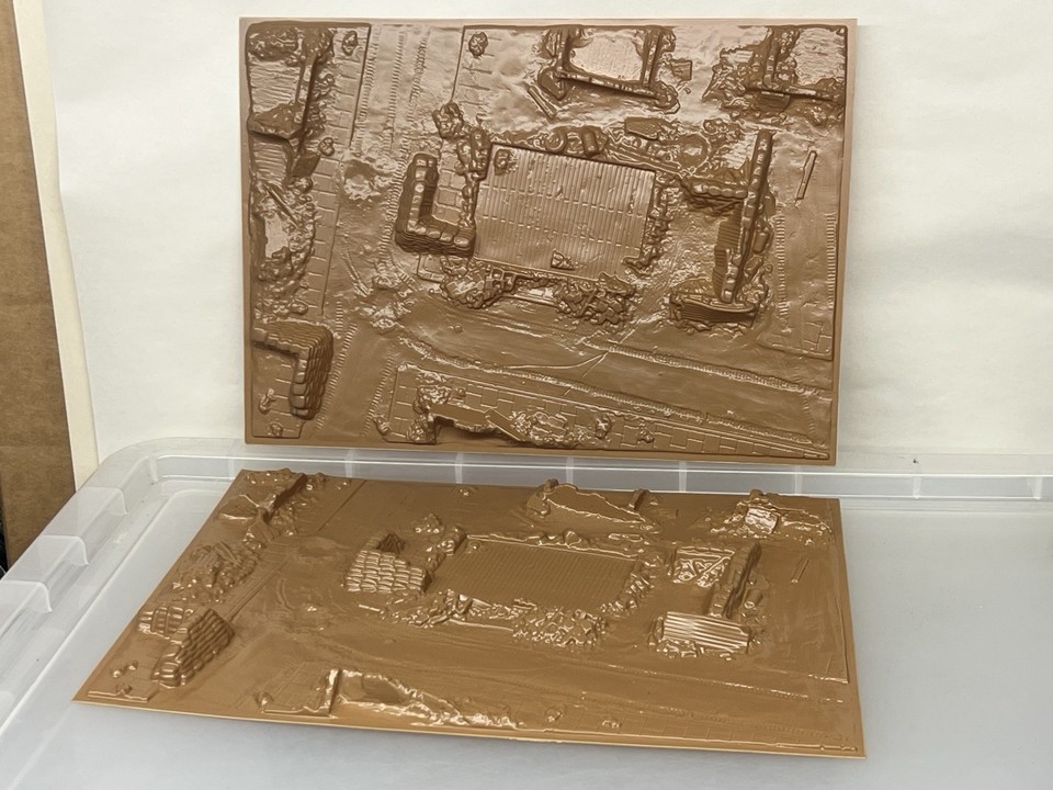Airfix 1/72 Forward Command Post, built & finished + 2 x vacform bases ...