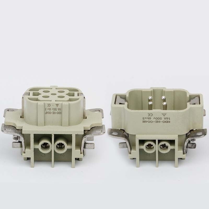 set HDC-HE-004M HDC-HE-004F 4-pin Aviation plug heavy duty connector ...