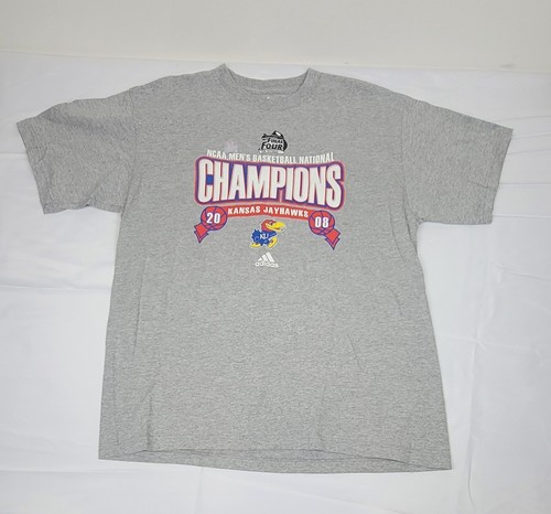 Kansas Jayhawks KU T-Shirt Mens Large. 2008 NCAA Basketball National ...