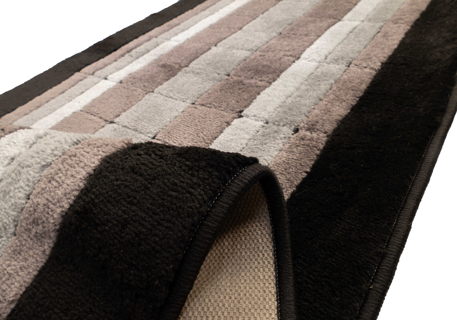 Rug Runners Custom Size Square Design Grey Washable Non Skid 26"/30"/36 ...