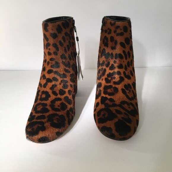 ZARA NEW WOMAN LEOPARD HIGH HEELED PRINTED LEATHER BOOTIE 36-41 Ref ...