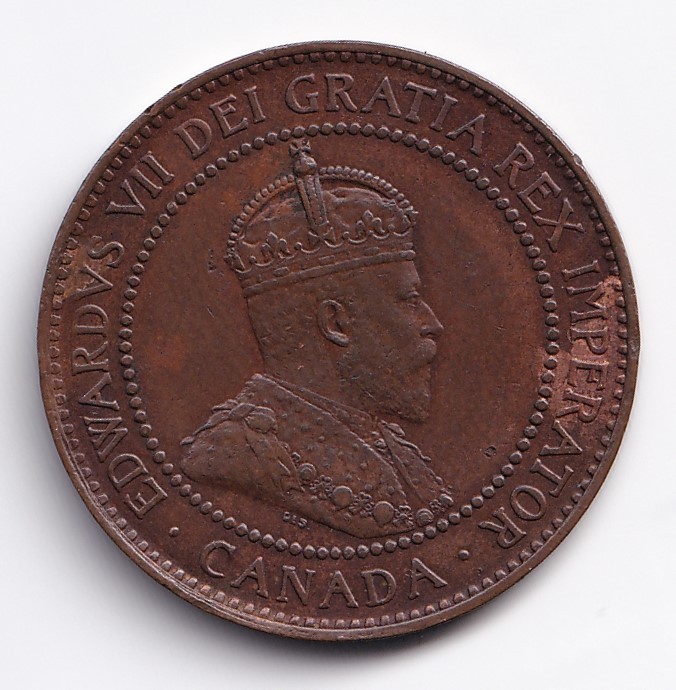 Canada 1908 1c One Copper Large Cent King Edwards VII EF | eBay