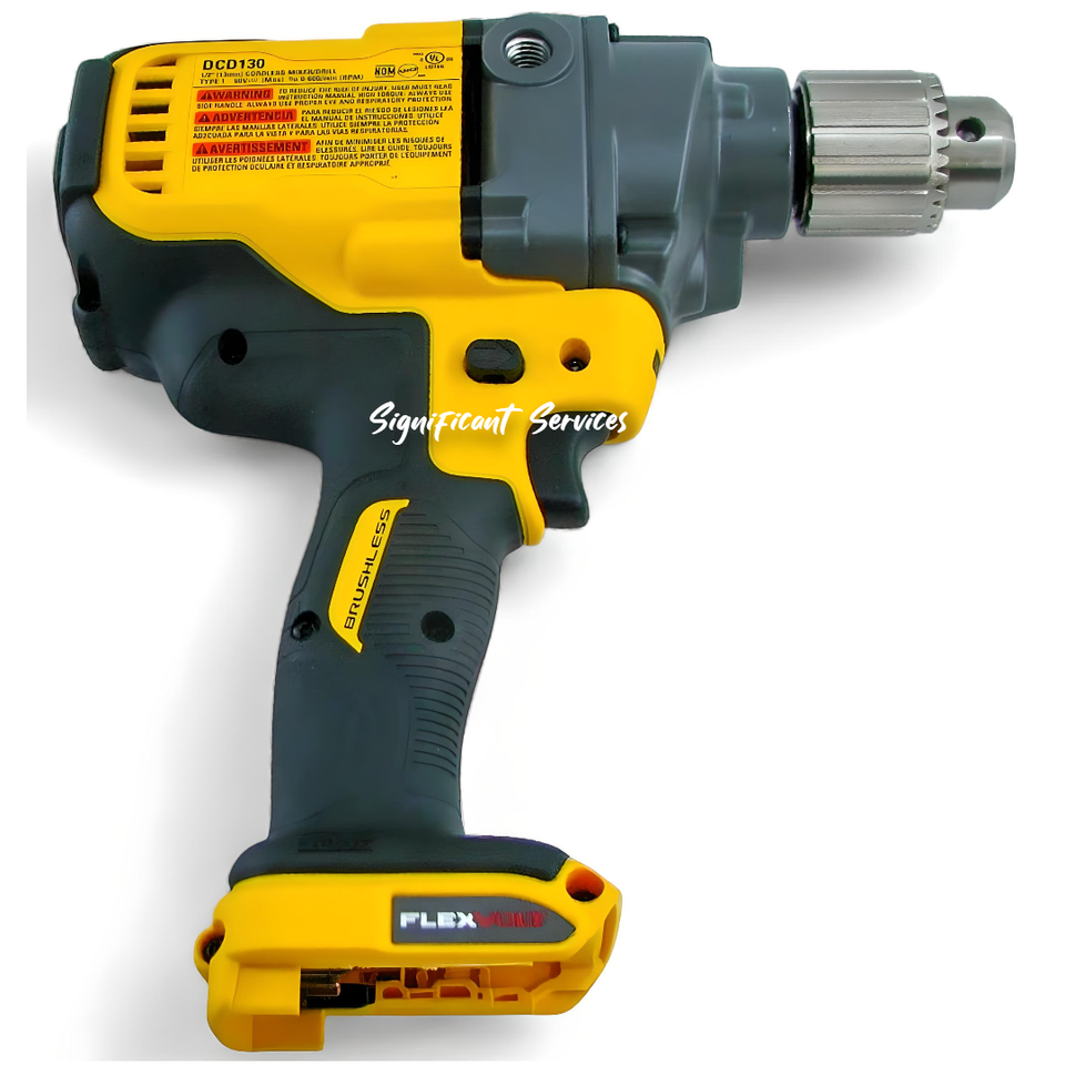 DEWALT FLEXVOLT DCD130B 60V MAX Cordless Drill Concrete Mixing E-Clutch ...