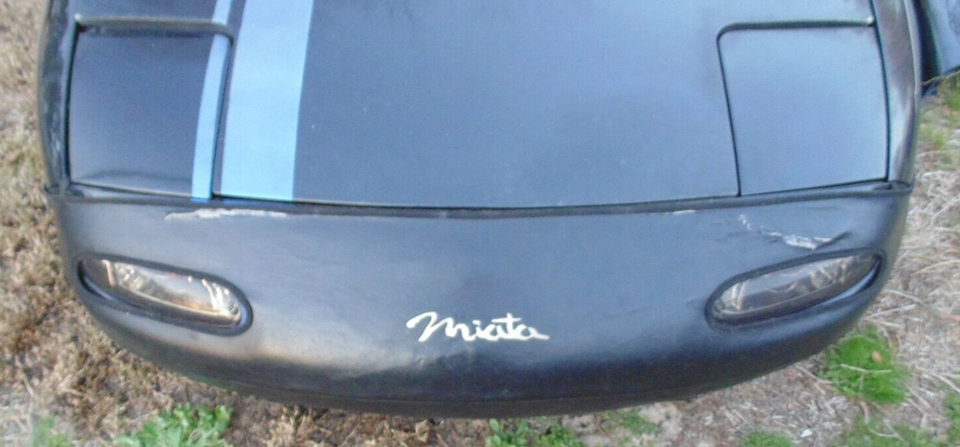 90-97 Mazda Miata Front Nose Mask Bra Bug Protector Black NA 91 92 93 ...