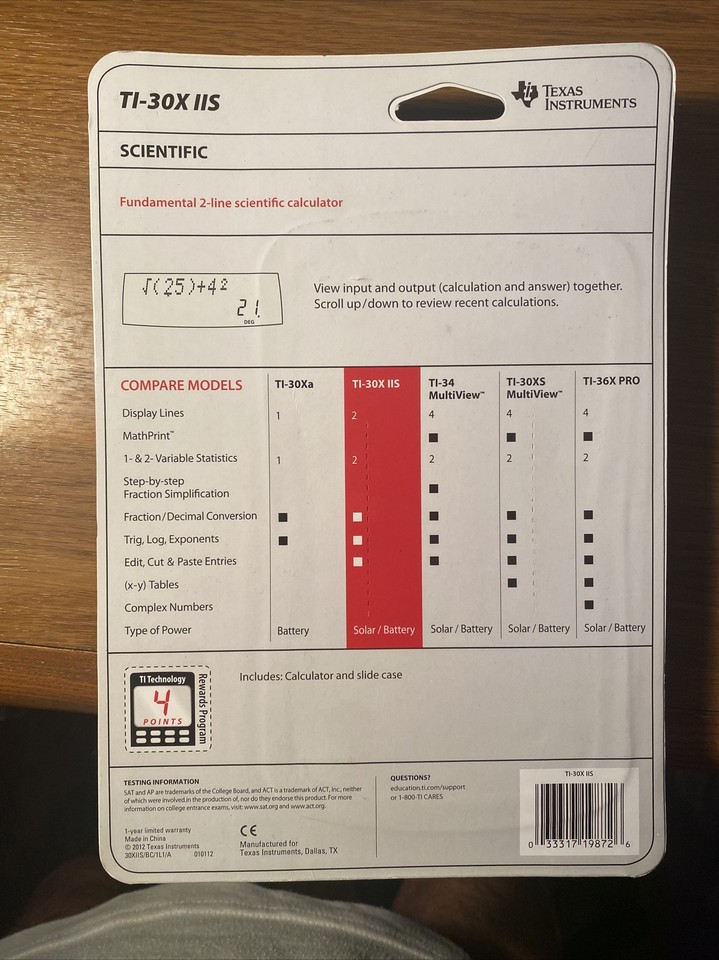 Texas Instruments TI-30XIIS Scientific Calculator 33317198726| eBay