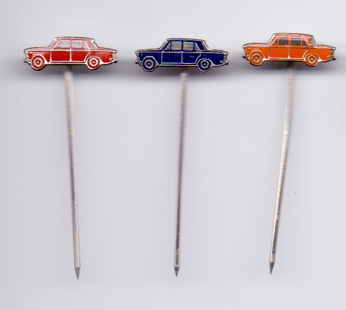 PIN - THREE PINS FIAT 1300 - CAR, AUTOMOBILIA - YUGOSLAVIA EDITION | eBay