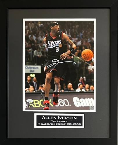 Allen Iverson autographed signed framed 11x14 photo Philadelphia 76ers ...