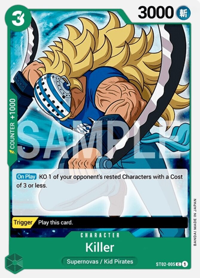 Hero Deal - 4 x One Piece Killer - ST02-005 - C Starter Deck 02: Worst Generatio | eBay