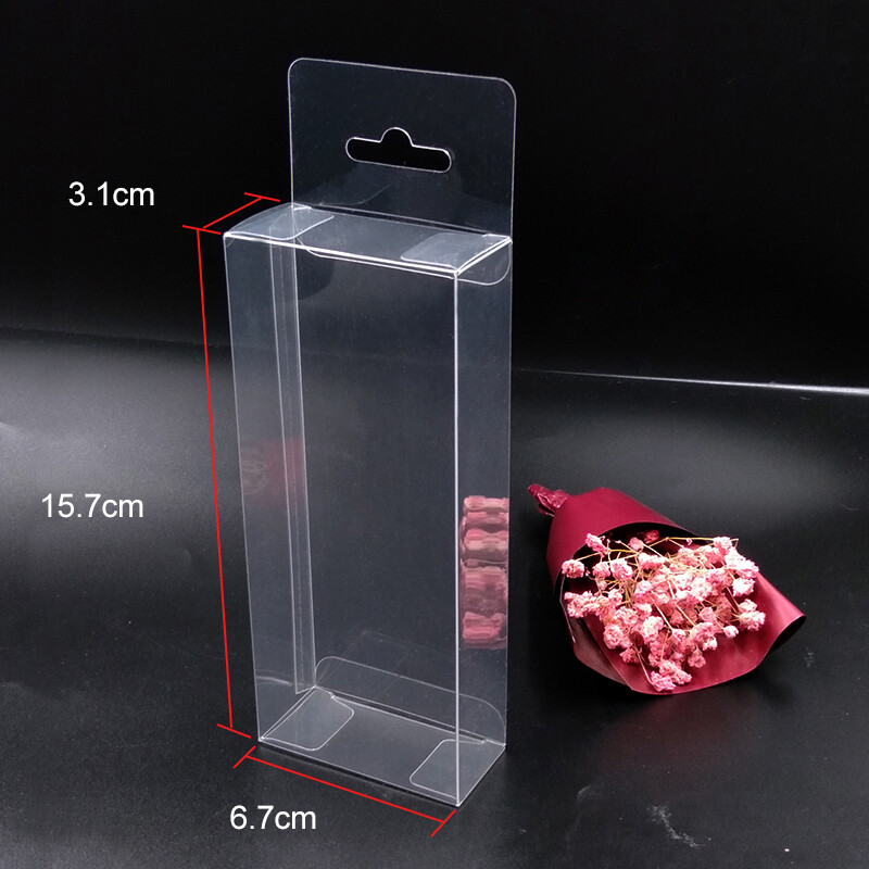 25X Clear Boxes with Hang Hole Retail Shop Display PVC Plastic Box ...