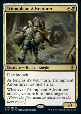 1 x Triumphant Adventurer - Foil - Adventures in the Forgotten Realms - NM-Mint | eBay