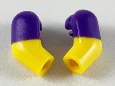 LEGO 981982pb168 YELLOW Arm, (Matching Left and Right) Pair with Molded ...