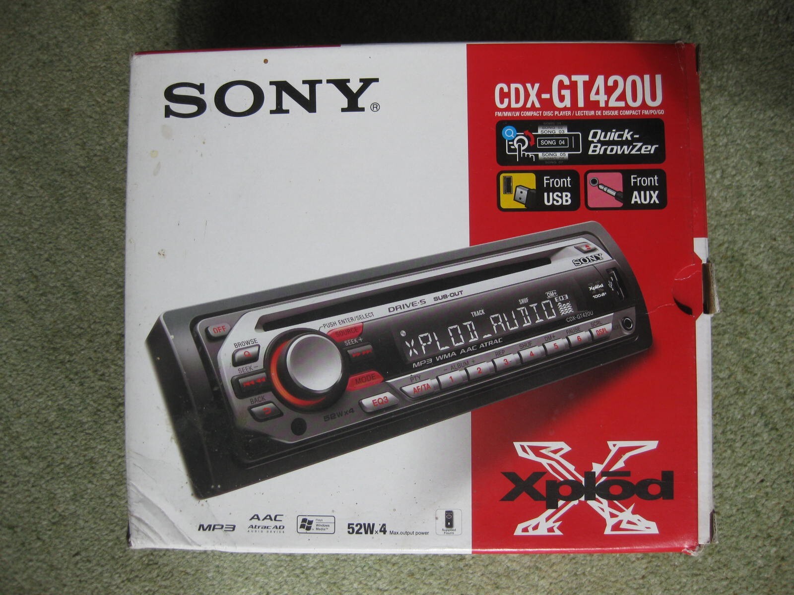 Sony CDX-GT420U CD Player/USB/MP3 In Dash Receiver for sale online | eBay