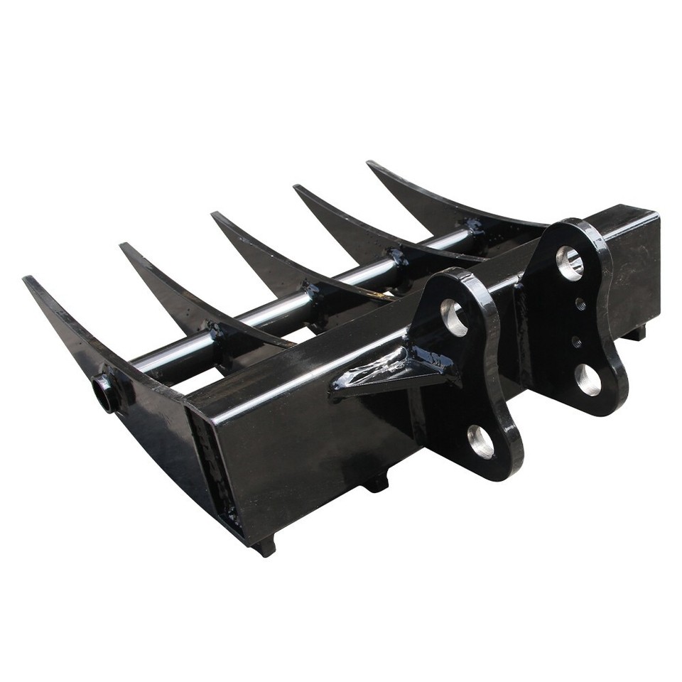 Rake:Attachment for 2000lbs 1 Ton Mini Excavators for land clearing ...