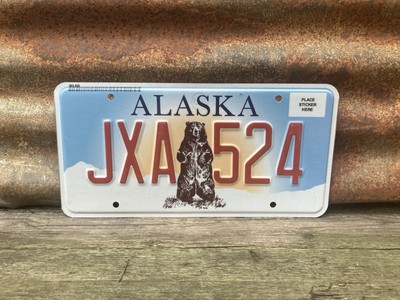 Authentic Alaska License Plate Grizzly Bear Metal Auto Tag AK | eBay