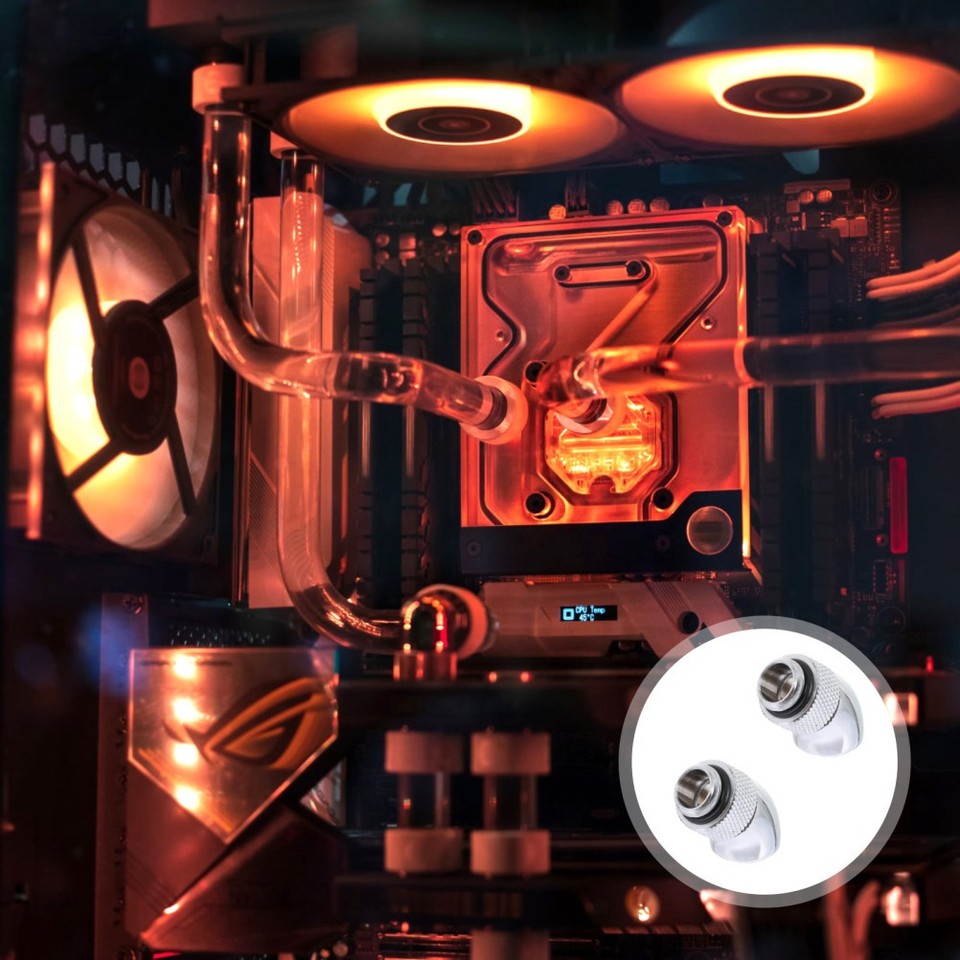 2PCS Fitting for Computer Water Cooling Computer Liquid Cooling System ...
