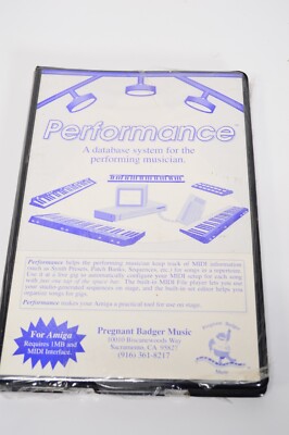 Performance Midi Database Amiga Computer Software Video Game | eBay