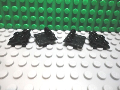 Lego 4 Black top 2x2 plate 1x2 hinge plates NEW | eBay
